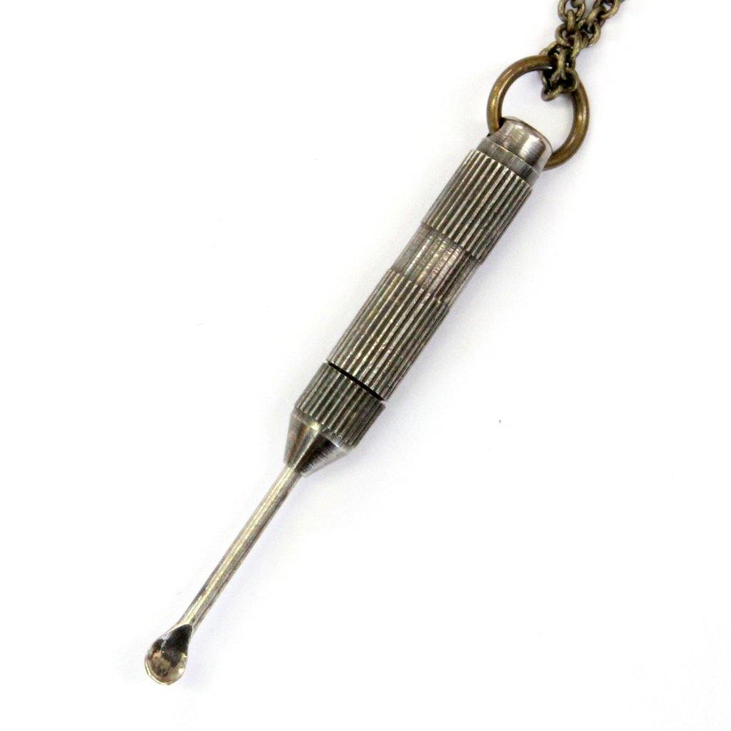 Snuff Spoon Necklace or Keychain Solid Brass – Moon Raven Designs